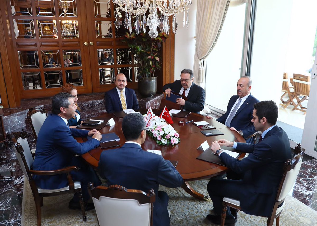 The visit of the Foreign Minister Tahsin Ertuğruloğlu of TRNC to Turkey ...