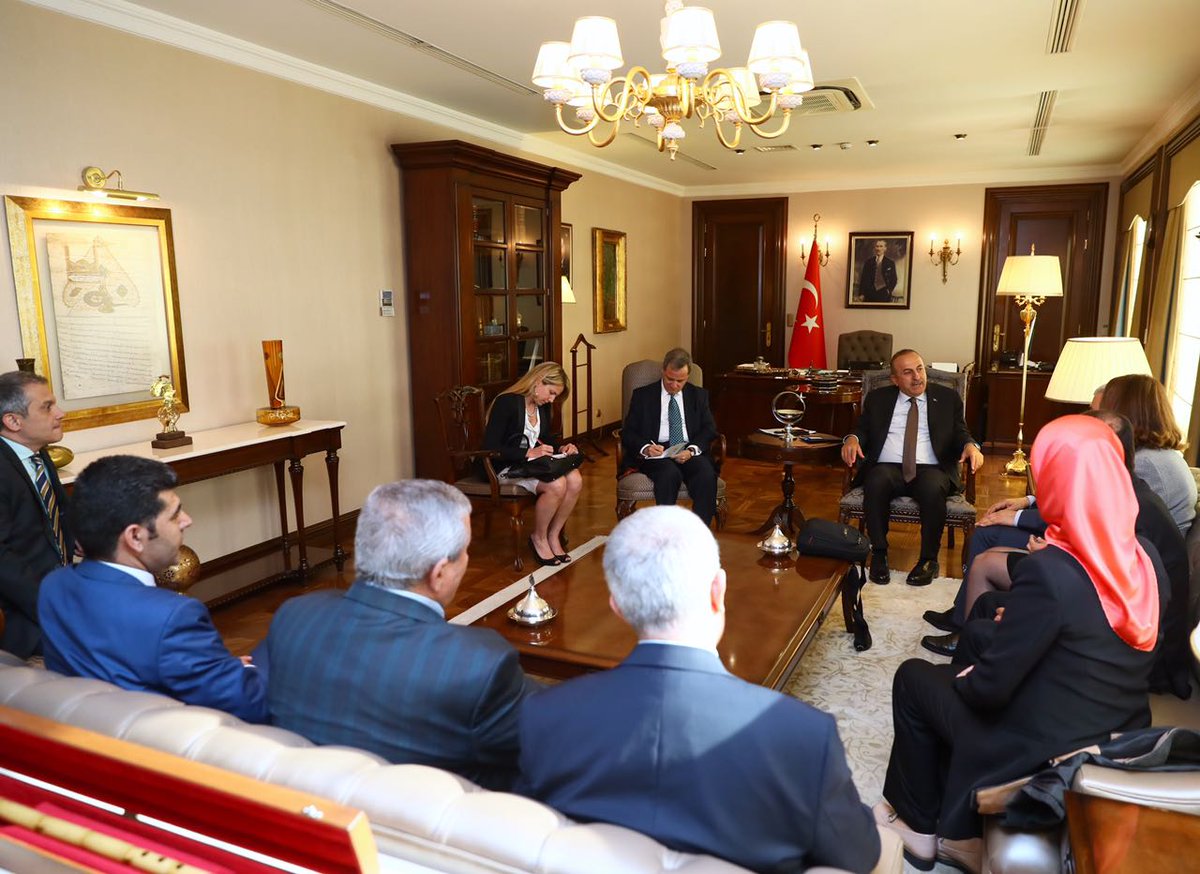 Foreign Minister Çavuşoğlu received Riad Seif, President of Syrian ...