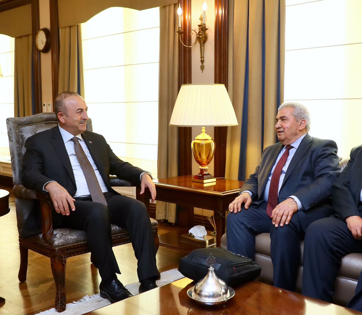 Foreign Minister Çavuşoğlu received Riad Seif, President of Syrian ...