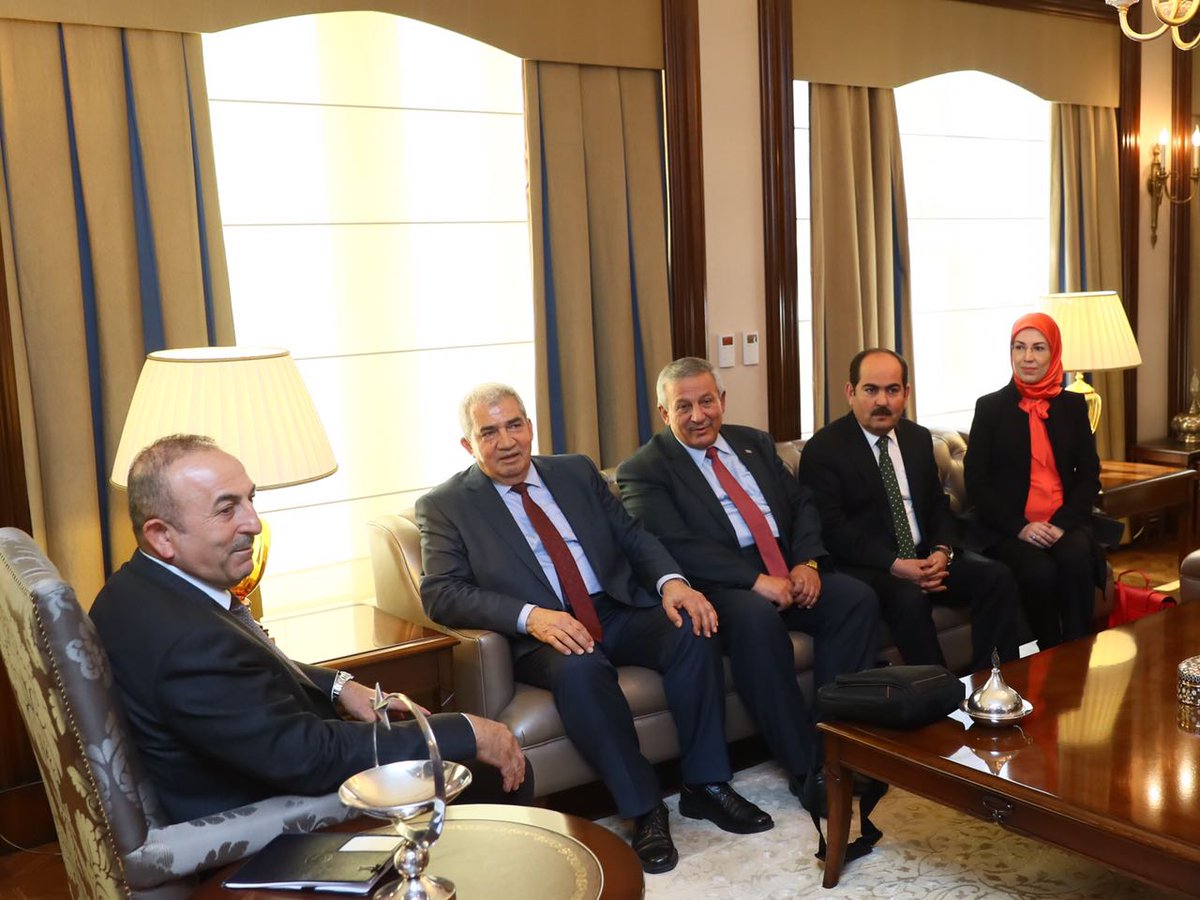 Foreign Minister Çavuşoğlu received Riad Seif, President of Syrian ...
