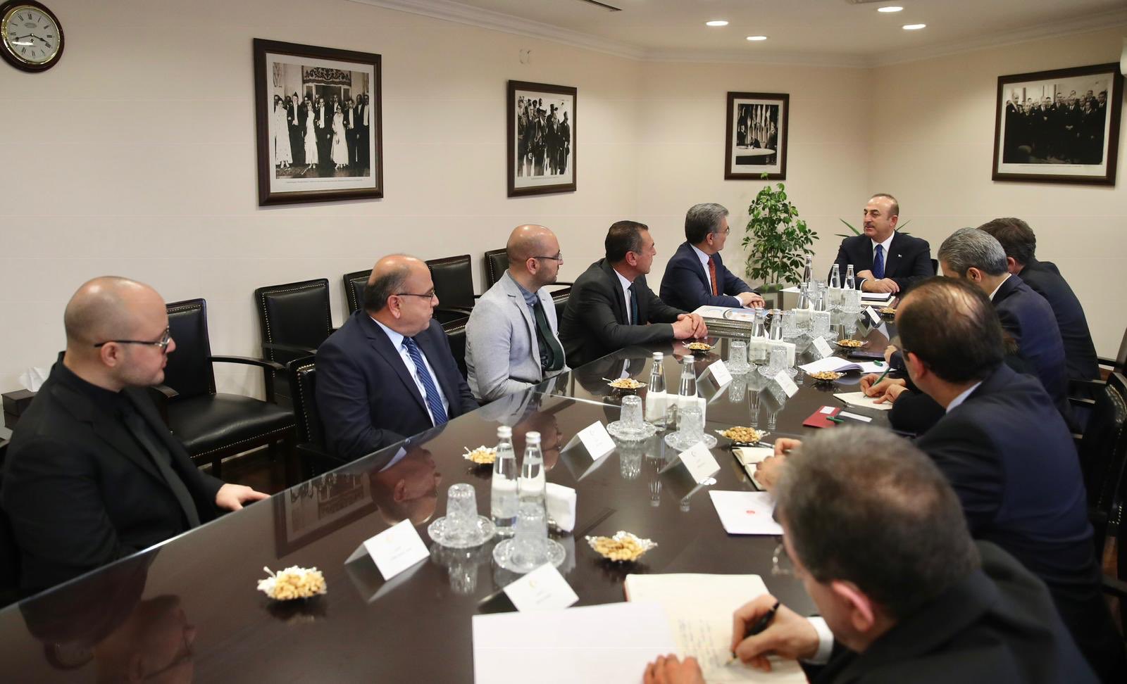 Foreign Minister Mevlüt Çavuşoğlu met with Interior Minister Fathi ...