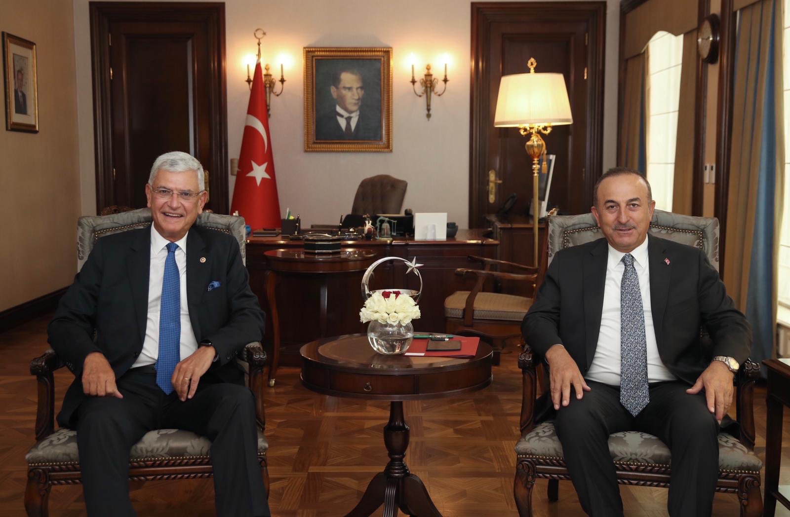 Meeting of Foreign Minister Mevlüt Çavuşoğlu with former Vice President ...