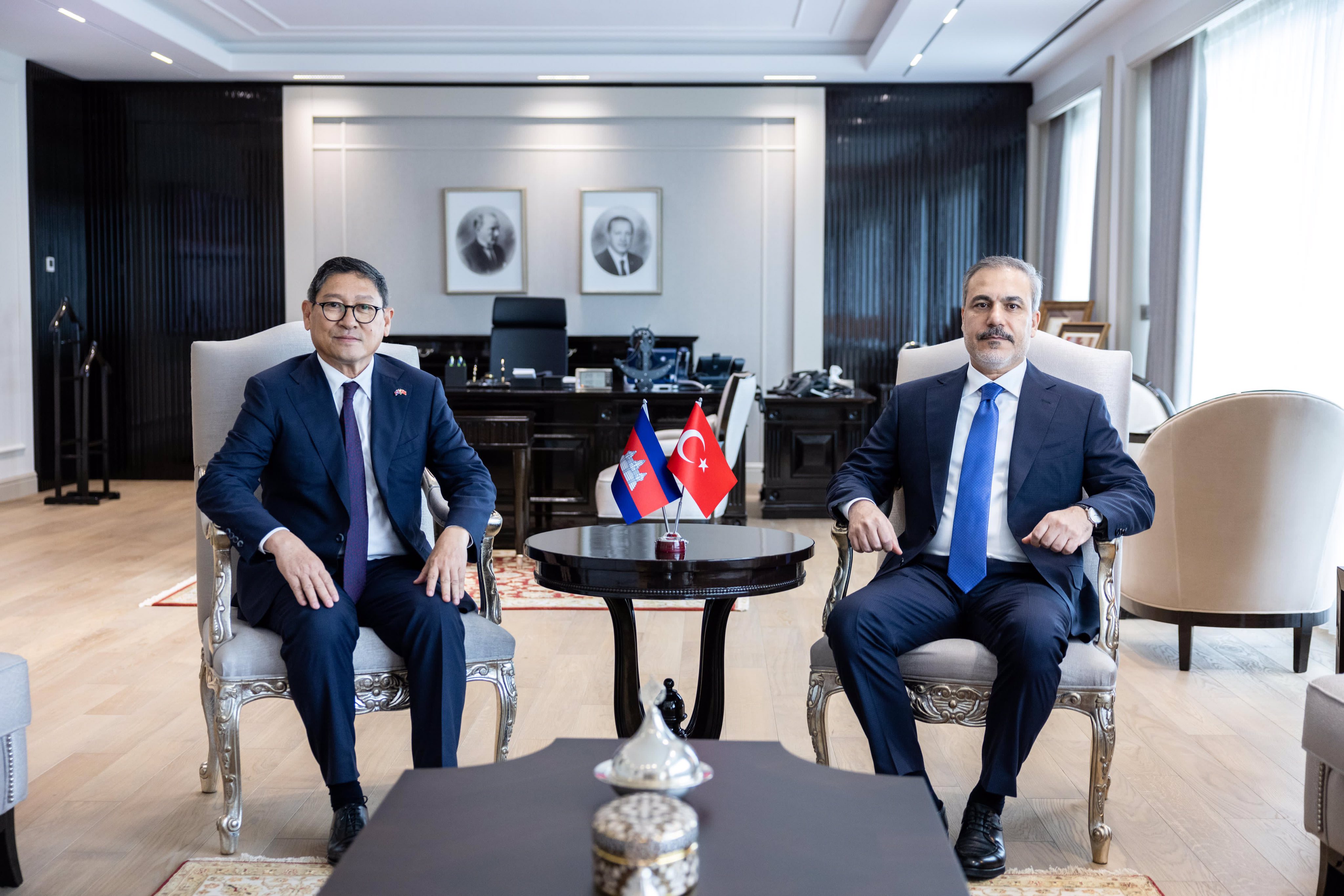 Minister of Foreign Affairs Hakan Fidan hosted Sok Chenda Sophea ...