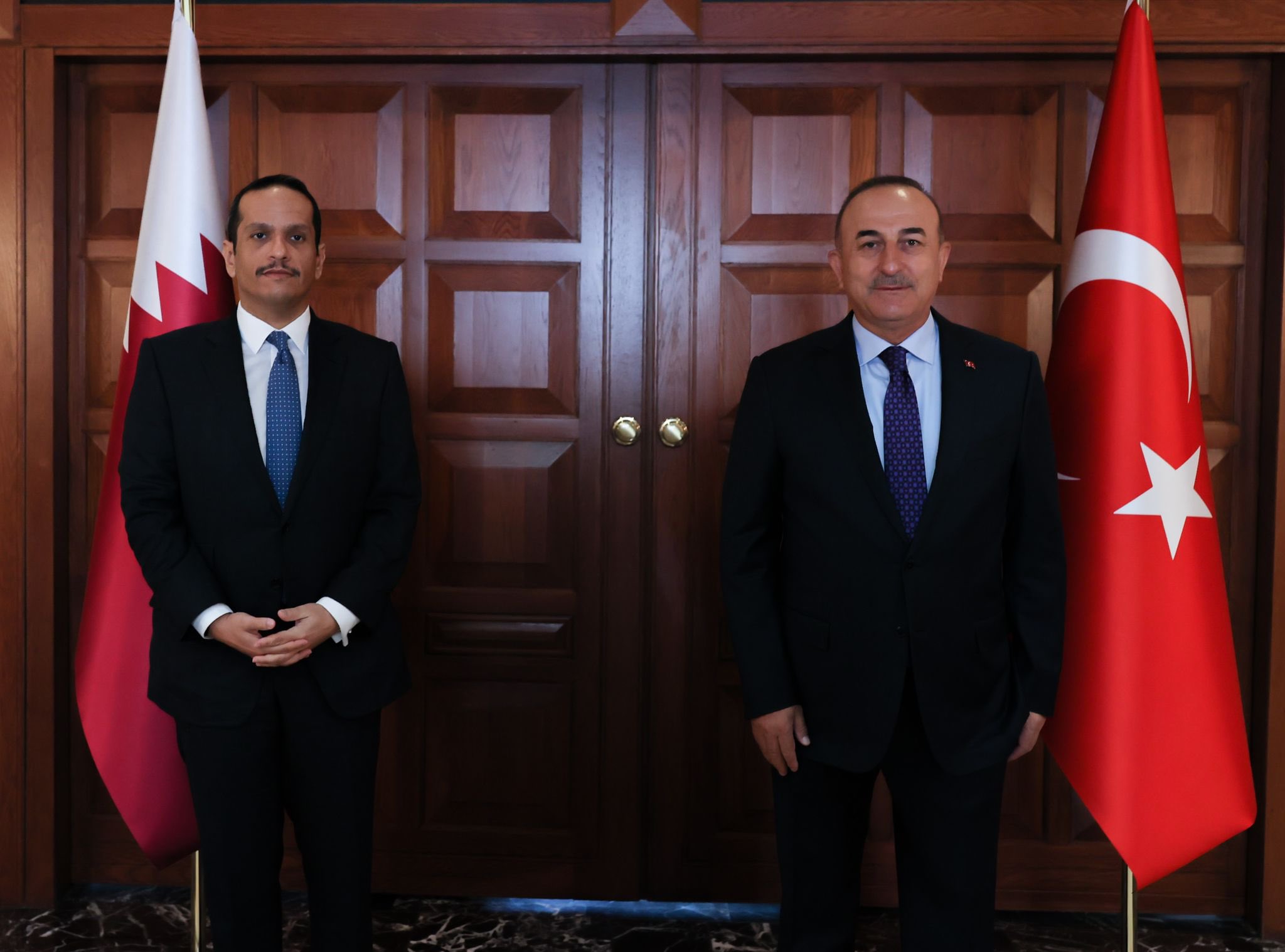 Meeting of Foreign Minister Mevlüt Çavuşoğlu with Sheikh Mohammed bin ...