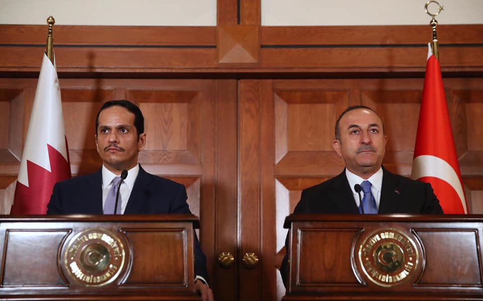 Meeting of Foreign Minister Mevlüt Çavuşoğlu with Sheikh Mohammed bin ...