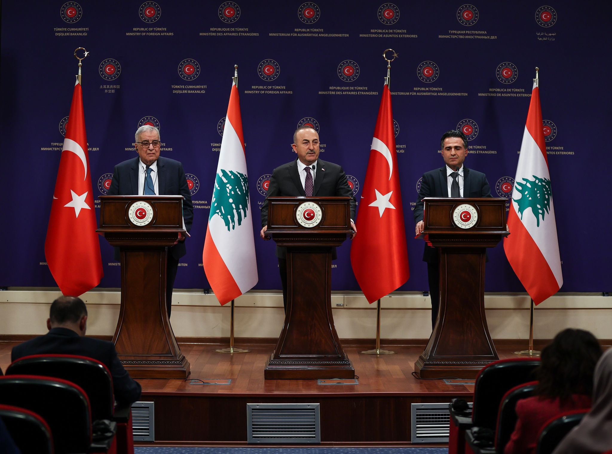Meeting of Foreign Minister Mevlüt Çavuşoğlu with Abdallah Bouhabib ...