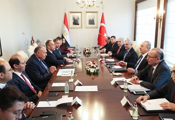 Meeting of Foreign Minister Mevlüt Çavuşoğlu with Sameh Shoukry ...