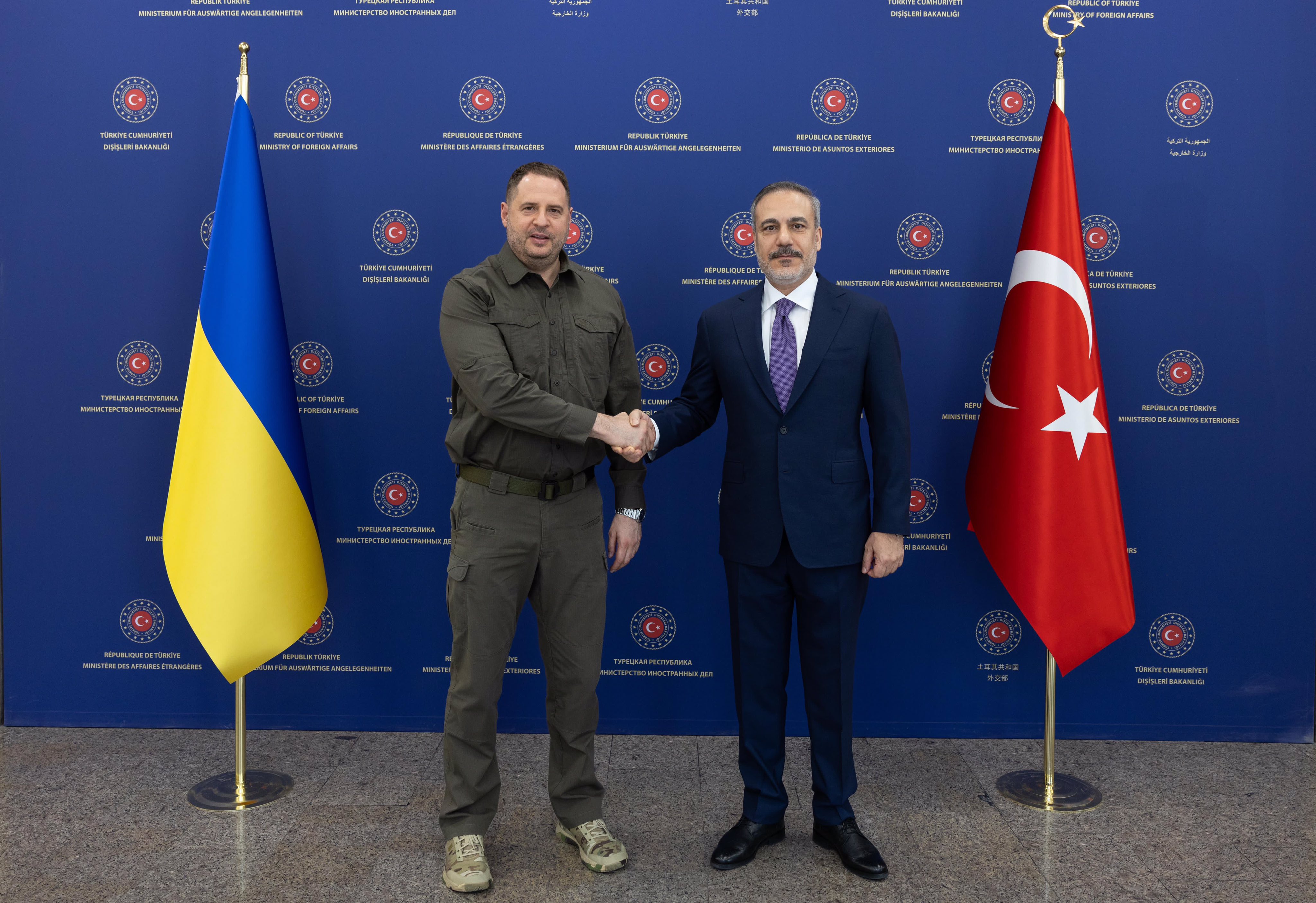 Minister of Foreign Affairs Hakan Fidan met with Andriy Yermak, Head of ...