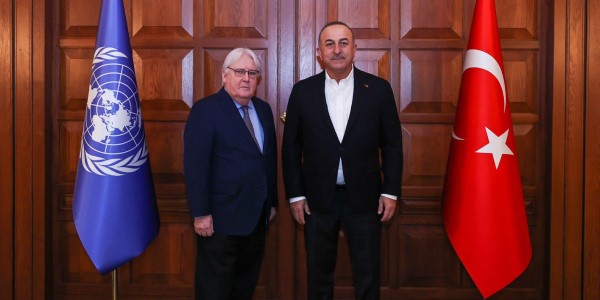 Meeting of Foreign Minister Mevlüt Çavuşoğlu with Martin Griffiths, UN ...